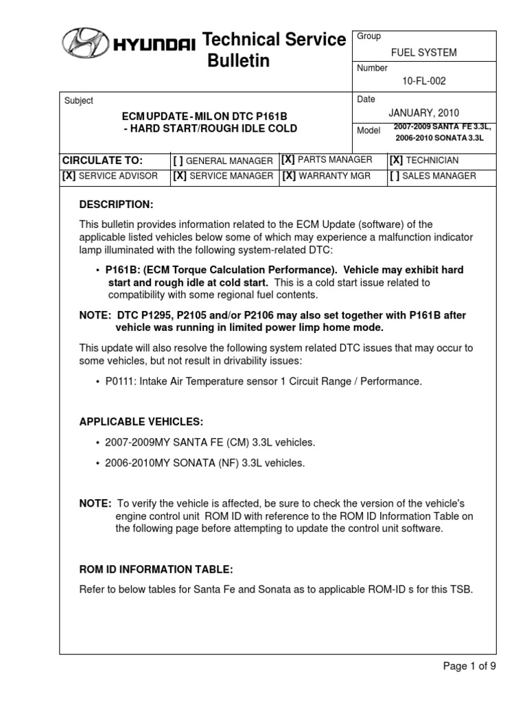 Technical Service Bulletin: Group | PDF | Vehicles | Manufactured Goods