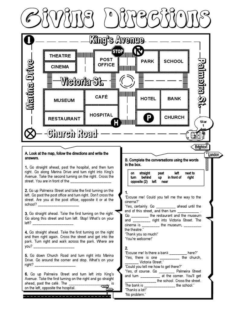 Directions and Map Practice for Kids | PDF | Sports