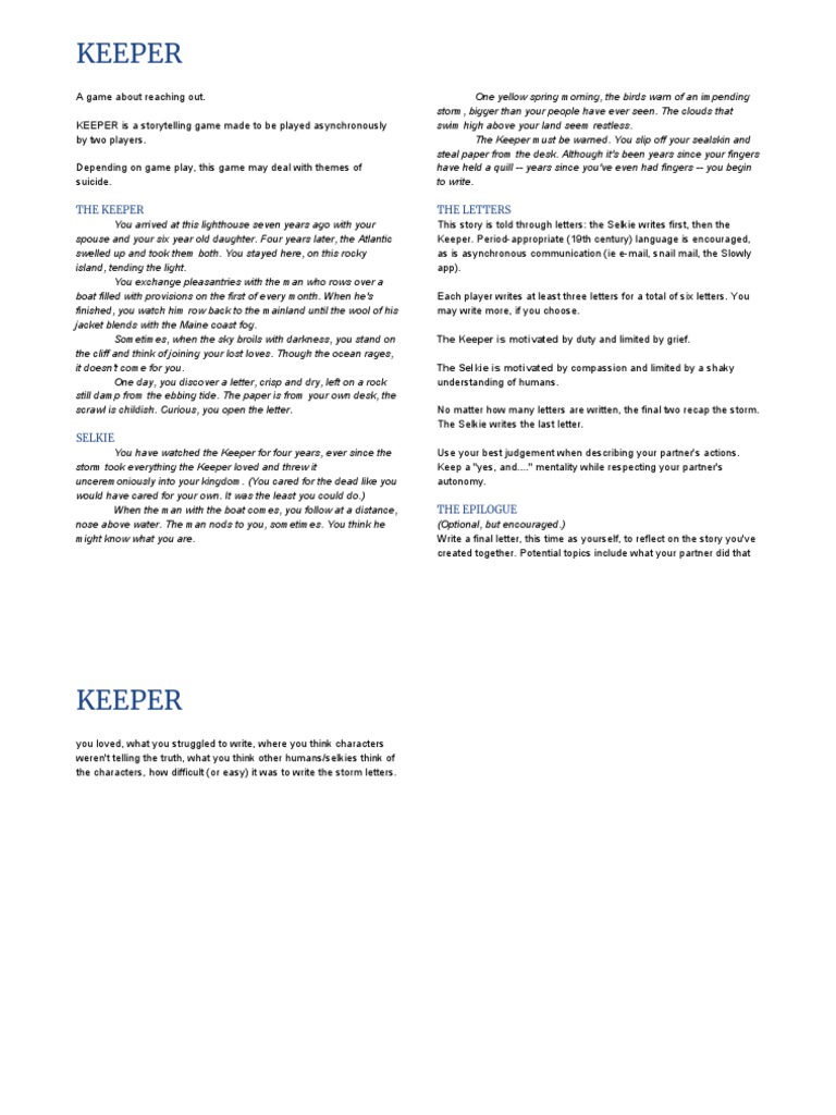 KEEPER | PDF
