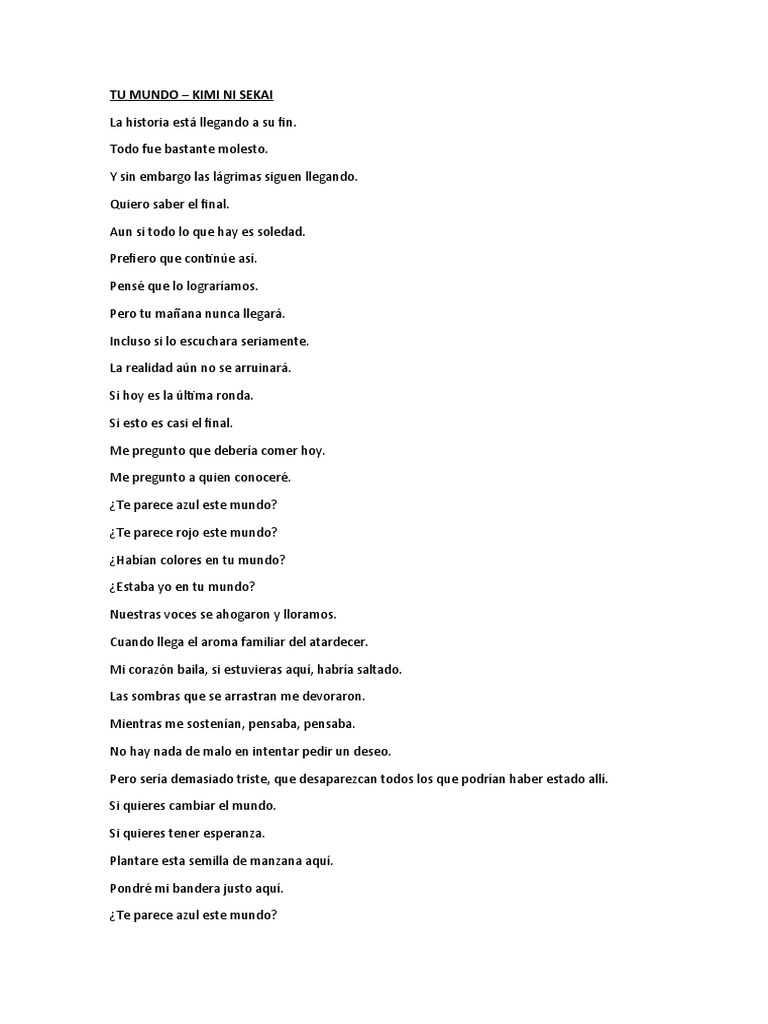 Tu Mundo | PDF