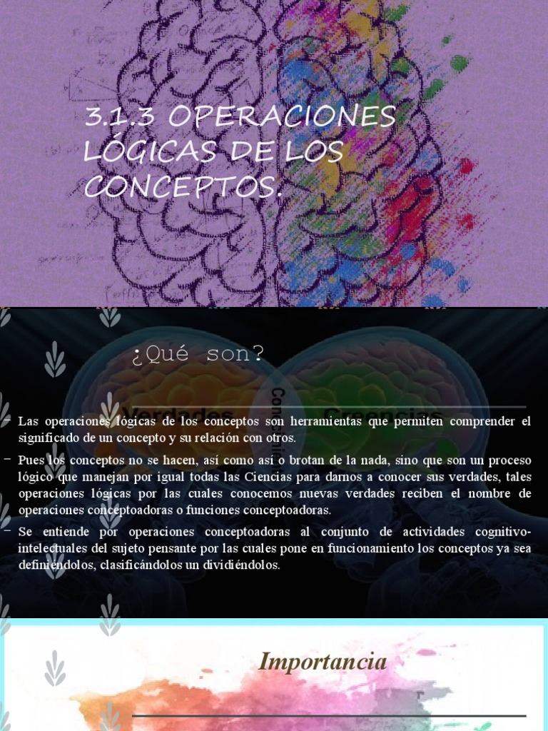 3.1.3las Operaciones Logicas Conceptoadoras | PDF | Esencia | Concepto