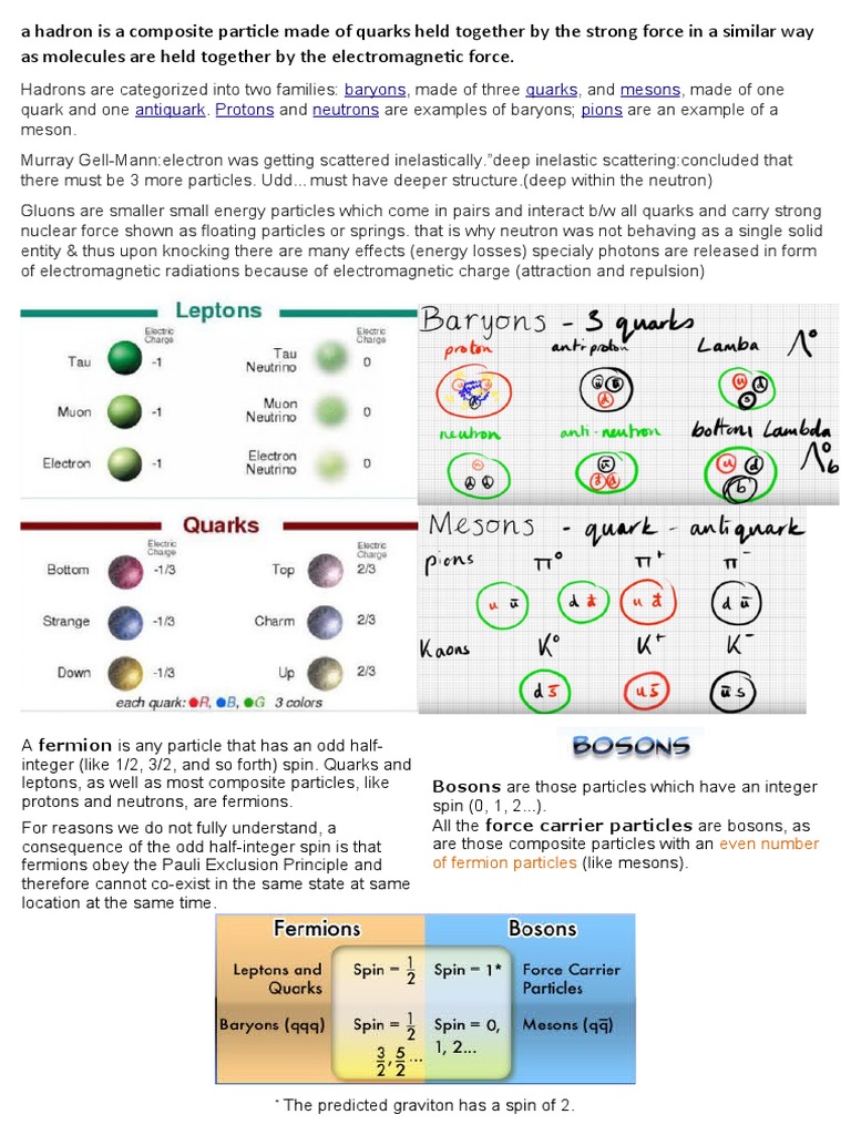 Nuclear Particles | PDF | Elementary Particle | Quark