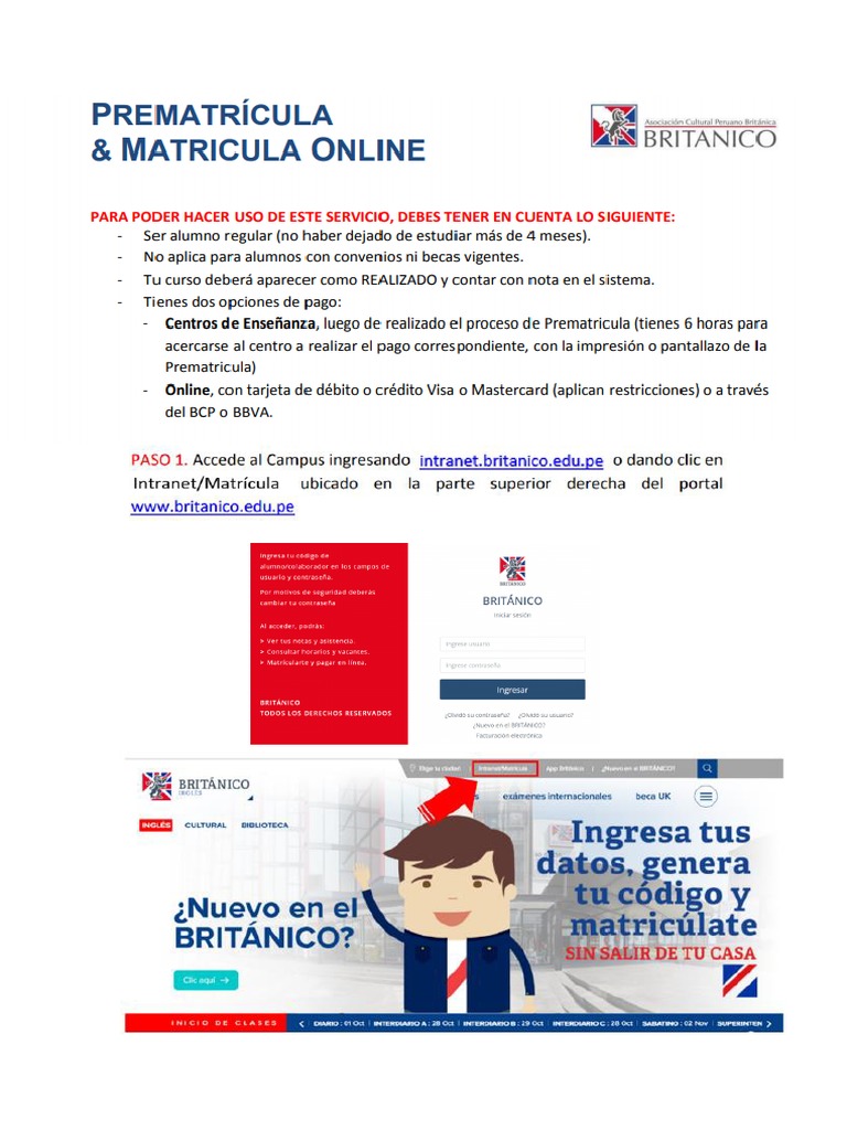 Matricula Online Intranet | PDF | Visa Inc. | Master Card