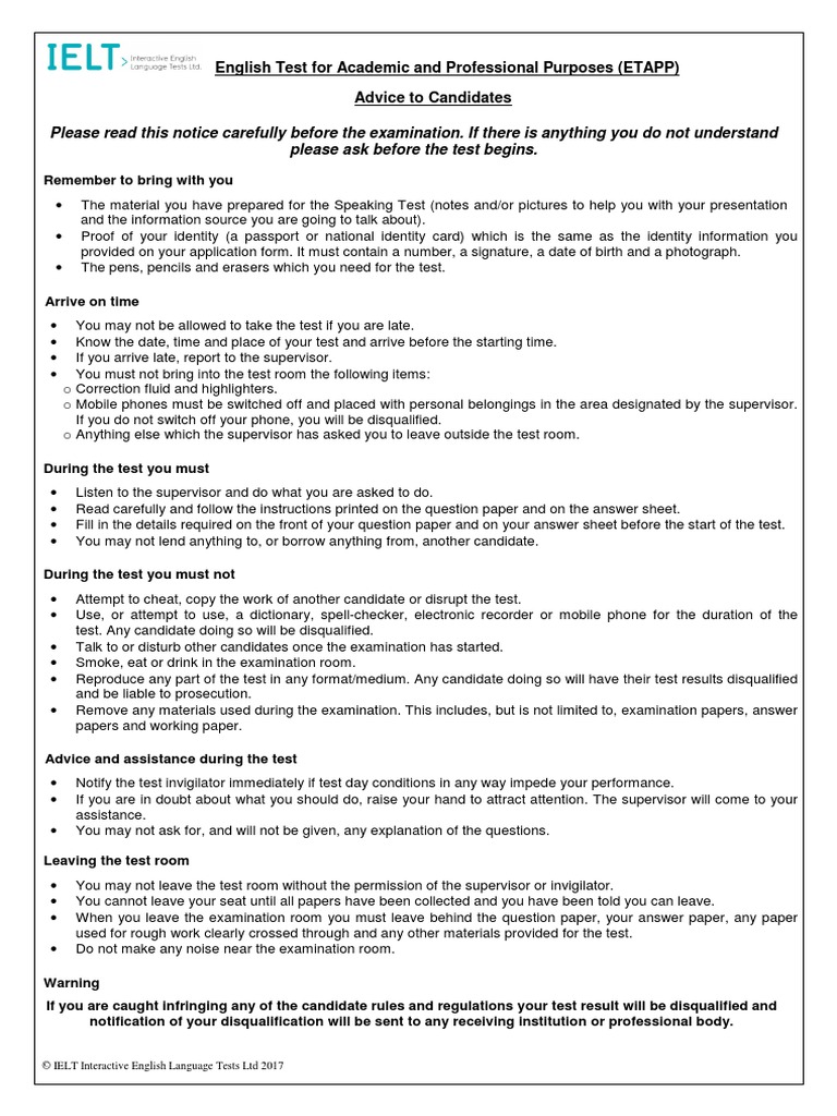 Regulations For ETAPP Candidates | PDF | Business