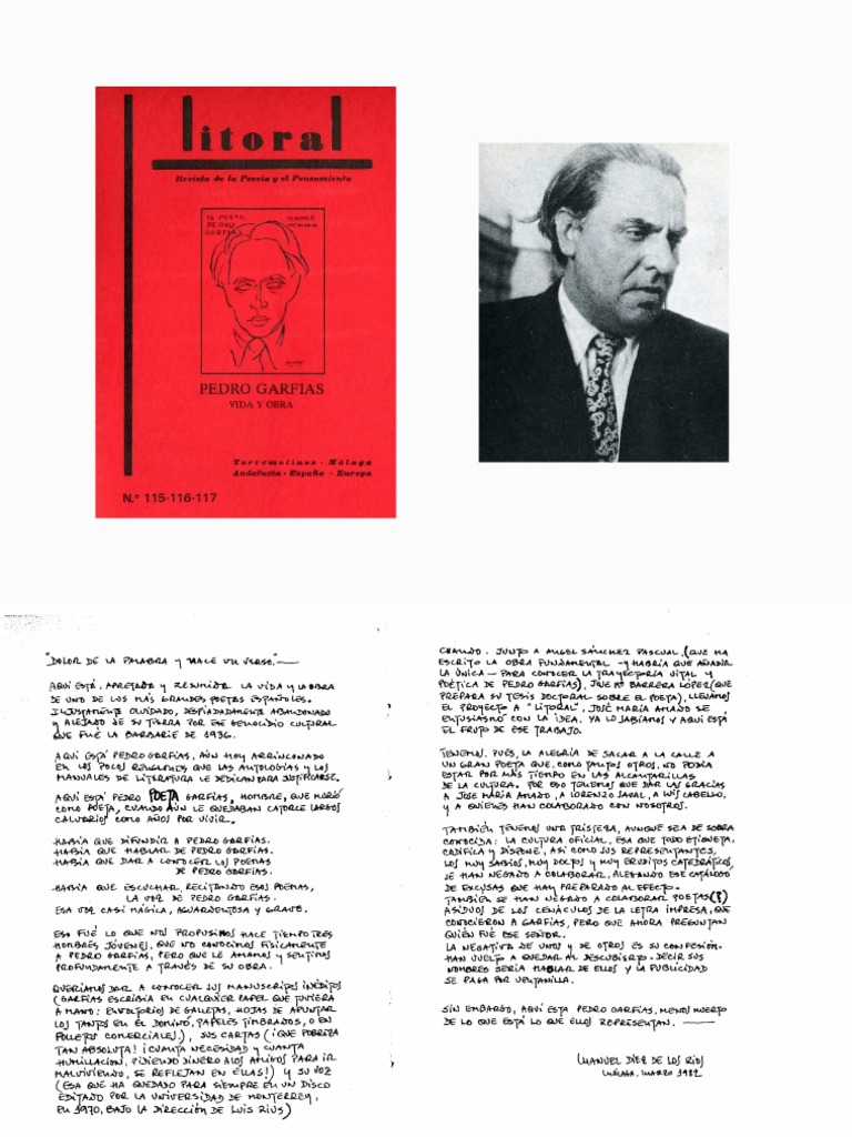 Pedro Garfias: Vida y Obra | PDF | Poesía
