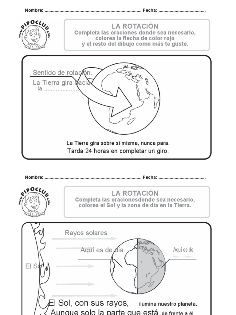 Rotación de la Tierra y Ciclo Día-Noche | PDF | Historia