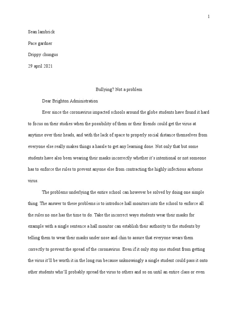 How Hall Monitors Can Help Students and Their Environment Proposal ...