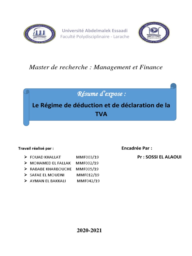 Résumé TVA | PDF | Taxe sur la valeur ajoutée | Paiements