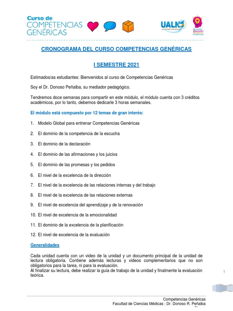 GUÍA GENERAL Competencias Genéricas - 2021 Actualizado | PDF ...