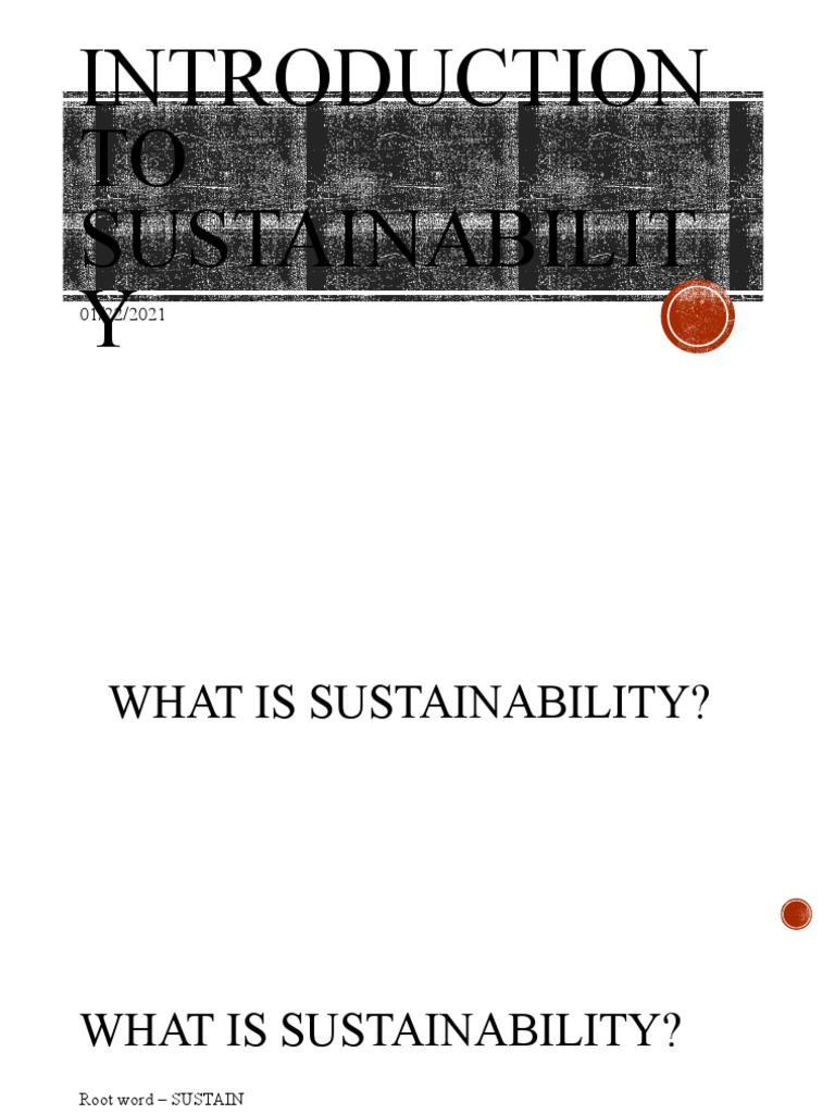 Introduction To Sustainability | PDF | Sustainable Business ...