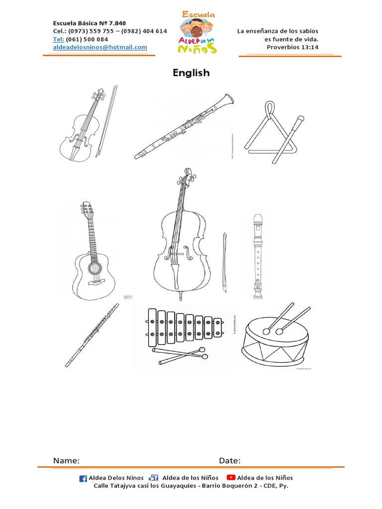 Starlight 2 - Musical Instruments Cut-Outs | PDF