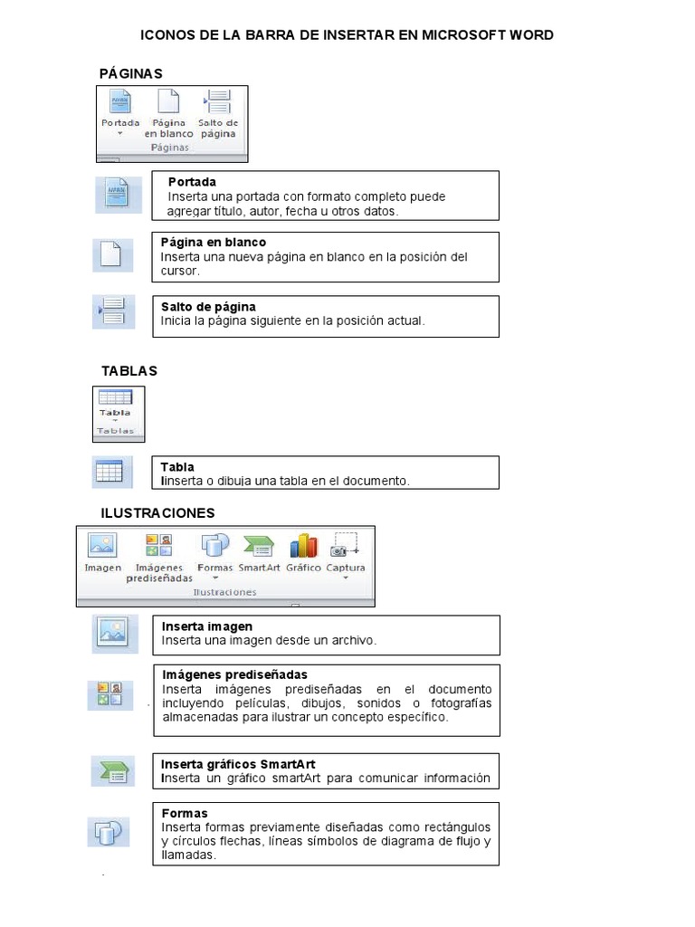 Barra Insertar de Word | PDF | Documento | Microsoft Word