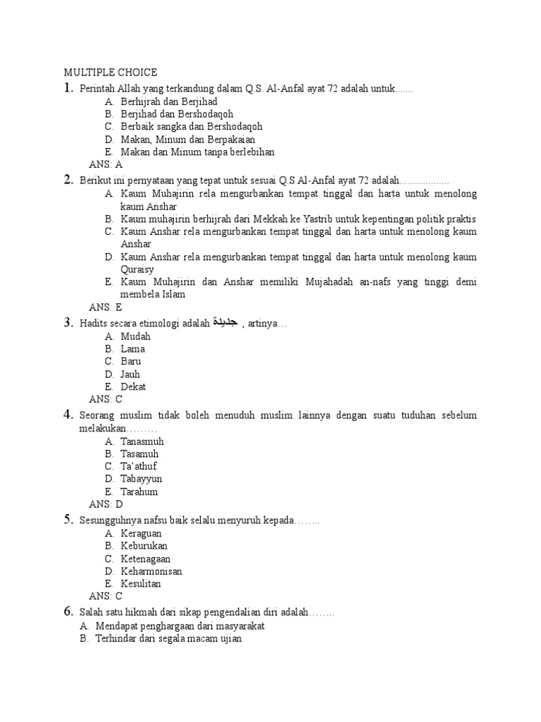 Qurdis Kelas X | PDF