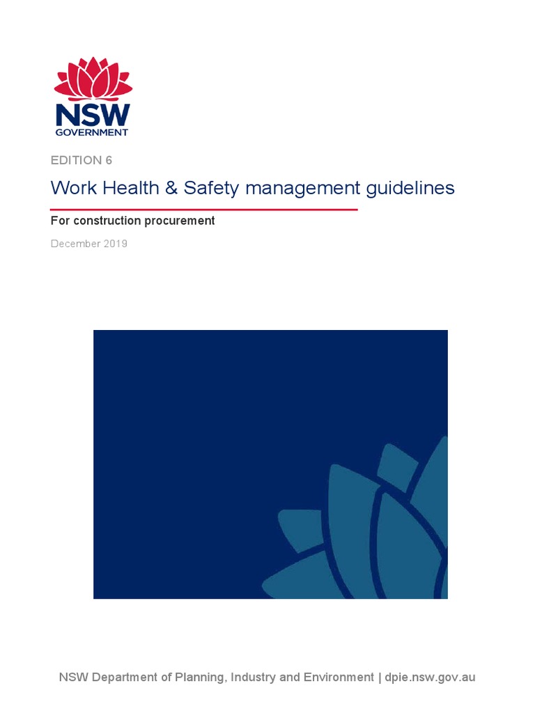 Work Health & Safety Management Guidelines: Edition 6 | PDF ...