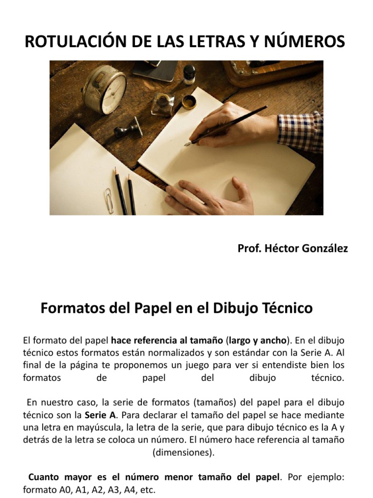 Normas de Rotulación DIN en Dibujo Técnico | PDF | Dibujo | Papel