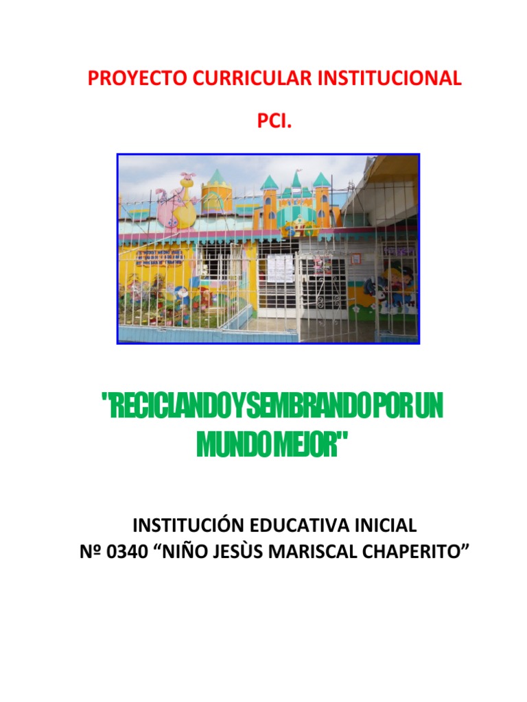 Proyecto Curricular Institucional Actualizado | PDF | Plan de estudios ...