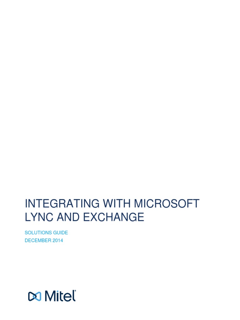 MS Lync - Exchange - Integration | PDF | Instant Messaging | Microsoft Outlook