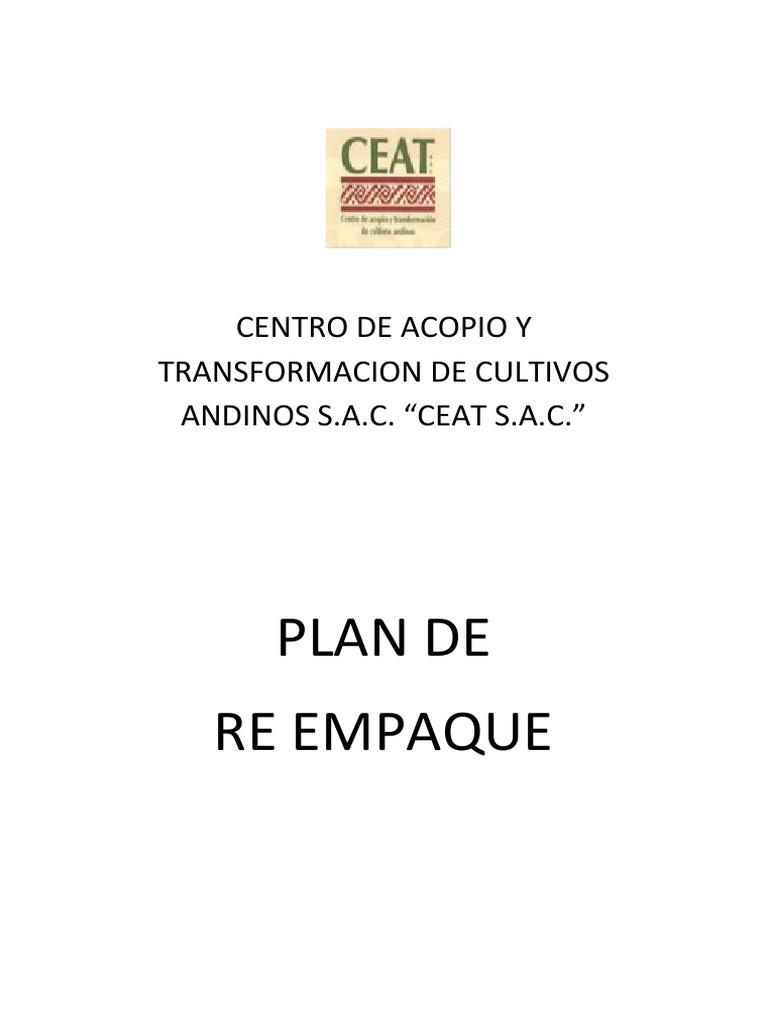 Plan de Reempaque | PDF | Comercio | Transporte