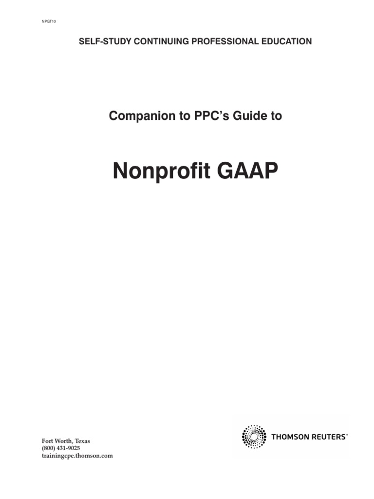 Nonprofit GAAP: Companion To PPC's Guide To | PDF | Cash Flow Statement ...