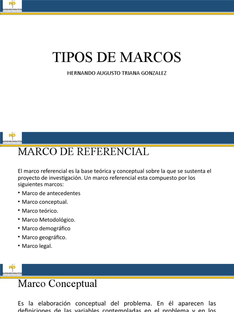 CLASE SEMANA 3. Tipos de Marcos | PDF | Teoría | Conocimiento