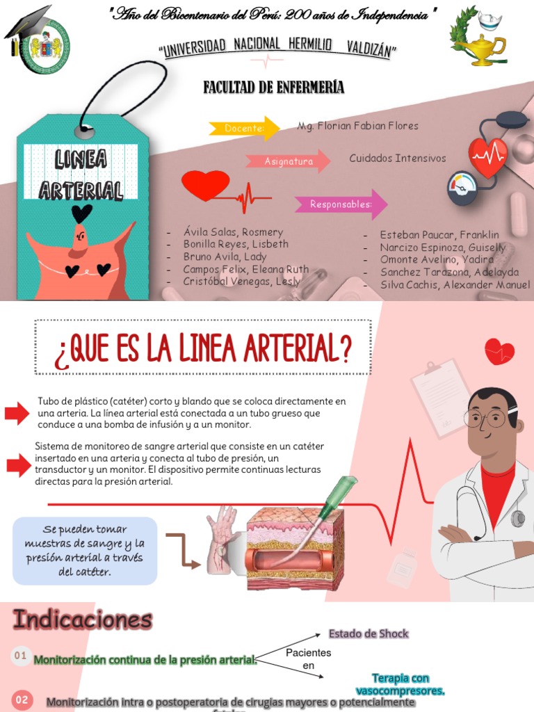 Línea Arterial: Técnica y Cuidados | PDF | Presión sanguínea | Isquemia