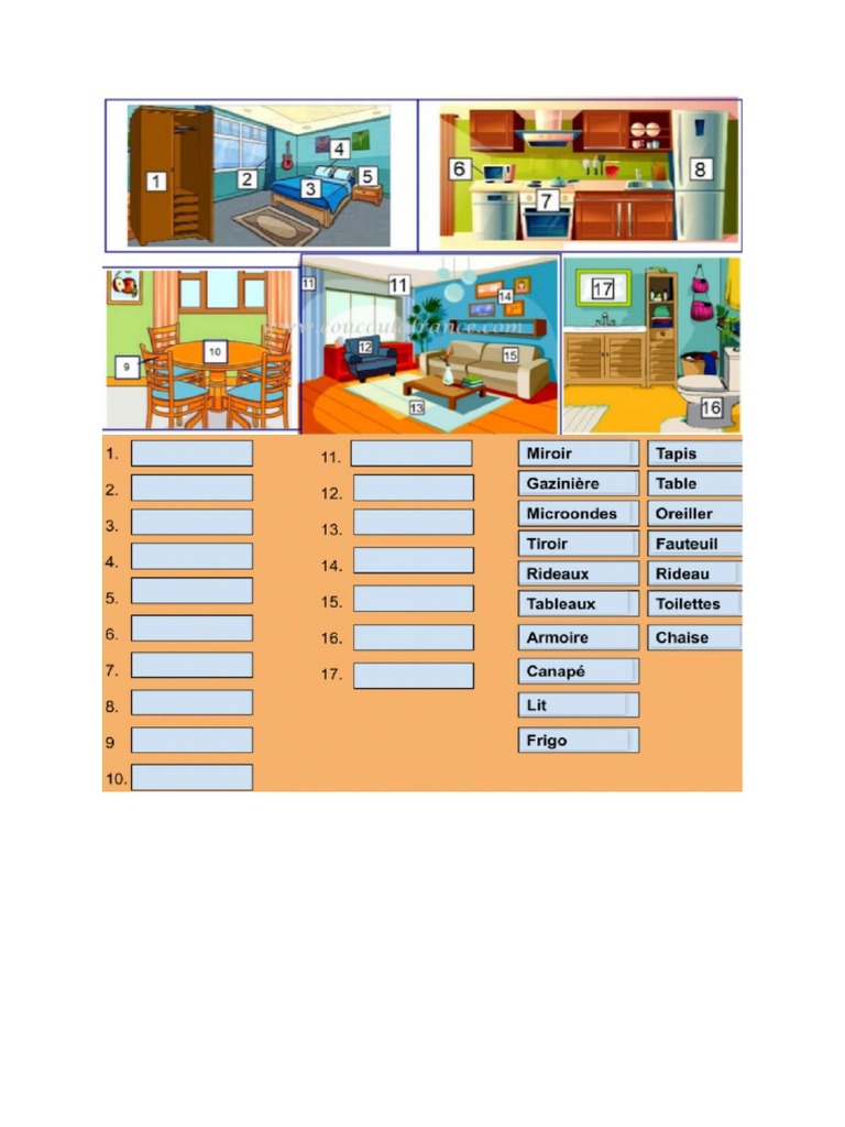 objets de la maison