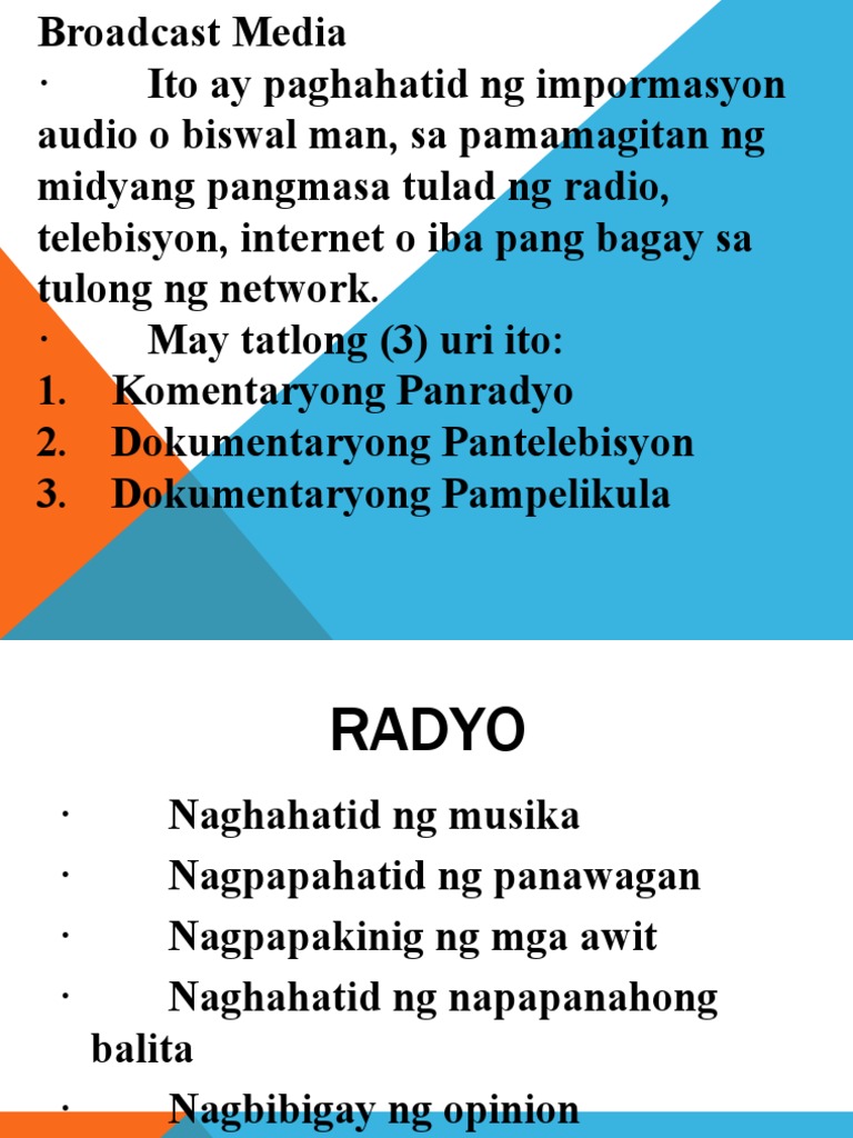 Dokumentaryong Panradyo | PDF