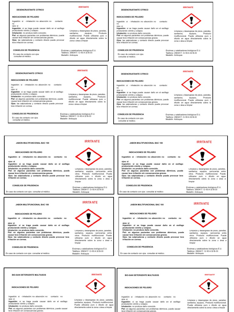 Rotulado Sga | PDF | Química | Bienestar