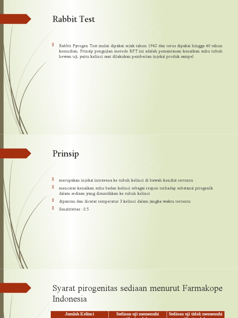 Rabbit Test Dan RCF Test | PDF