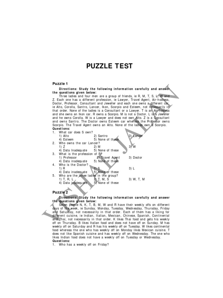CHANGED FOR PRINT-Puzzles | PDF | Science | Science And Technology