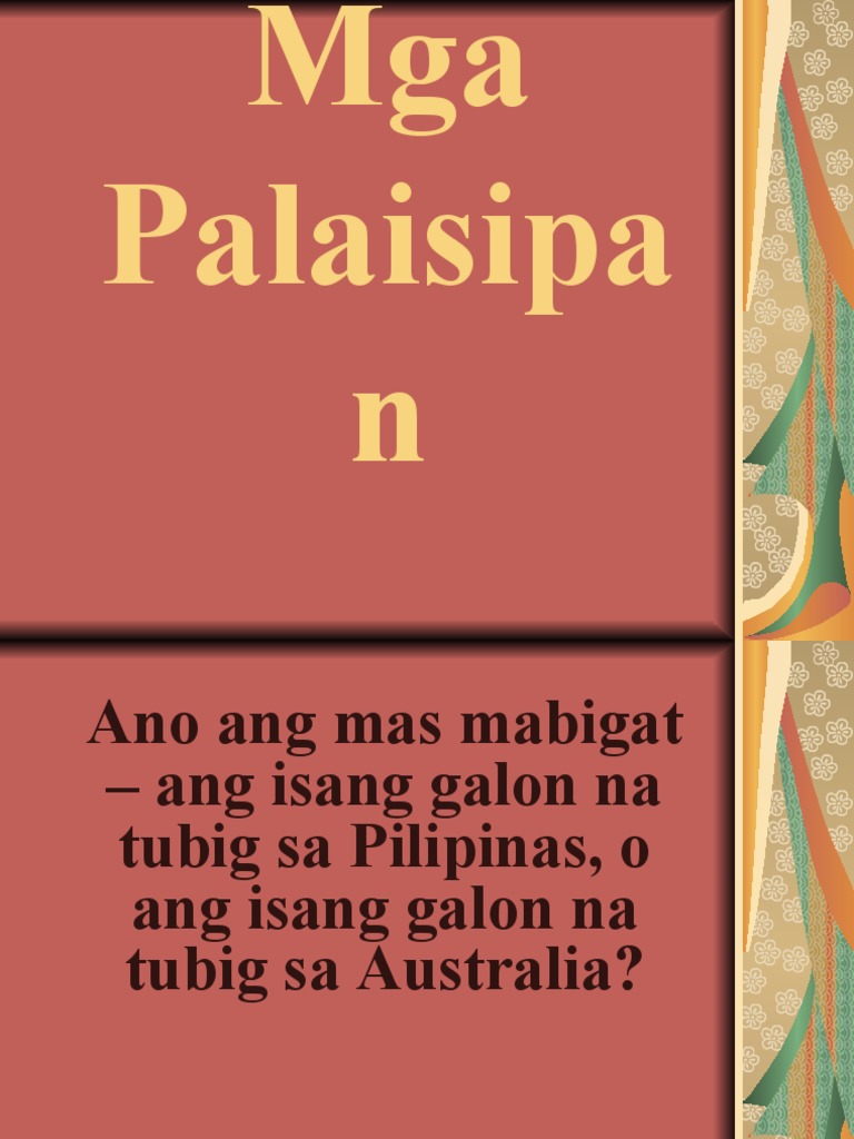 Mga Palaisipan | PDF