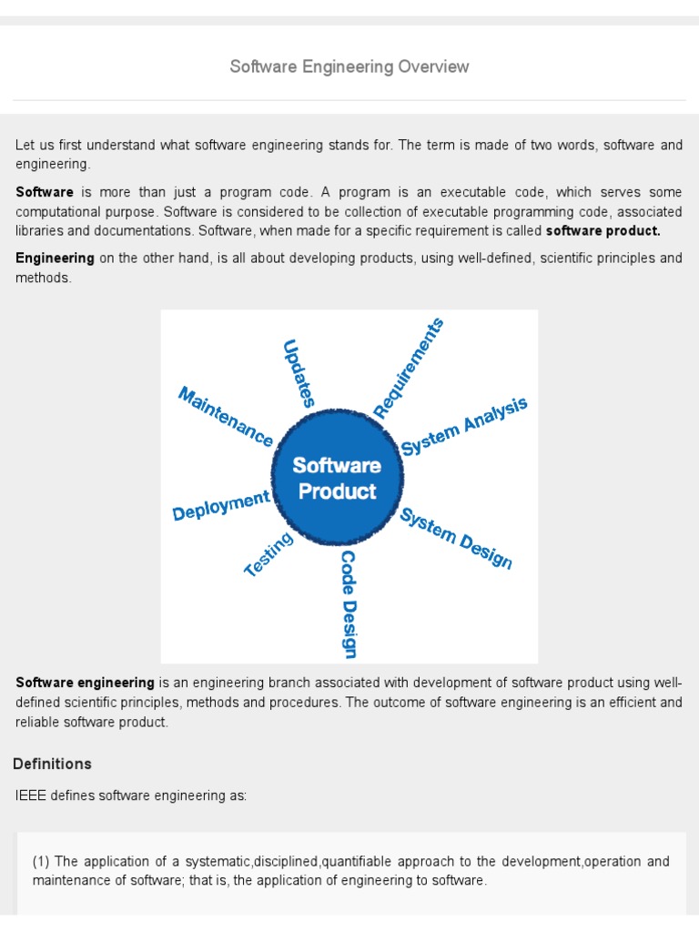 1.software Engineering Overview | Download Free PDF | Software ...