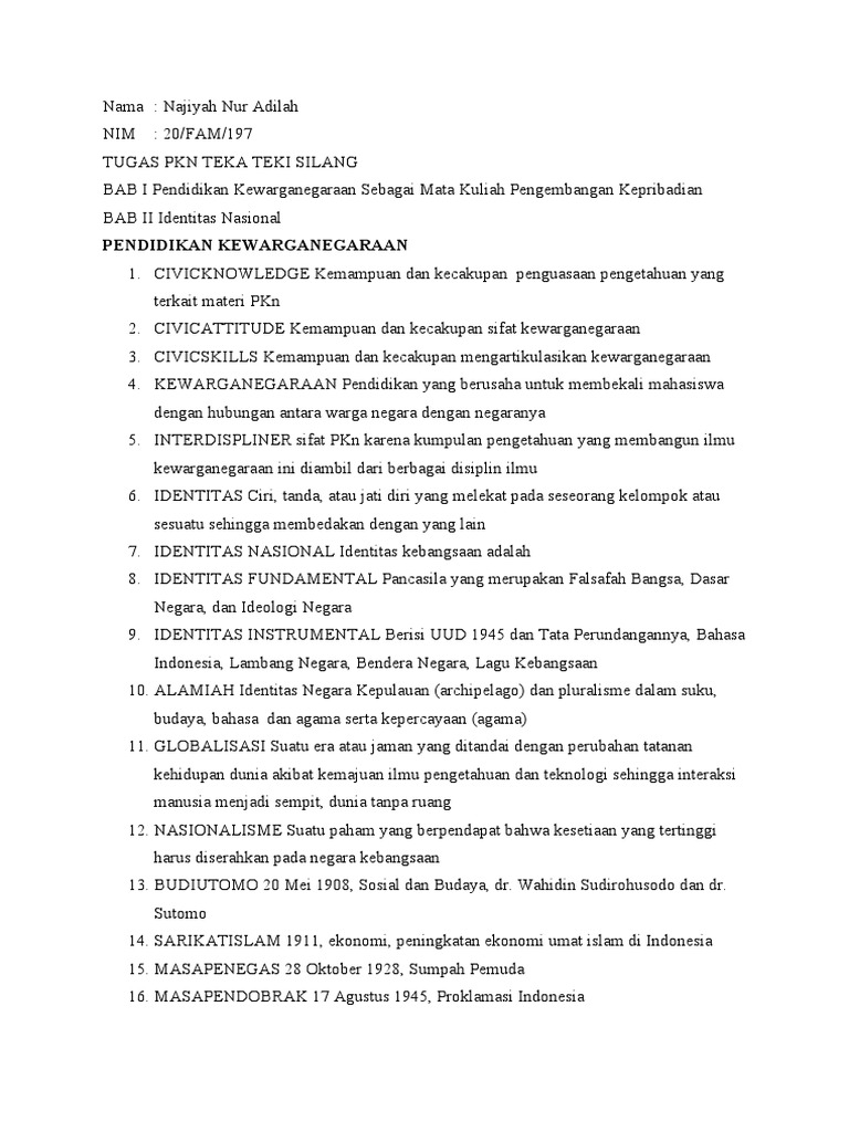Identitas dan Kewarganegaraan dalam PKn | PDF