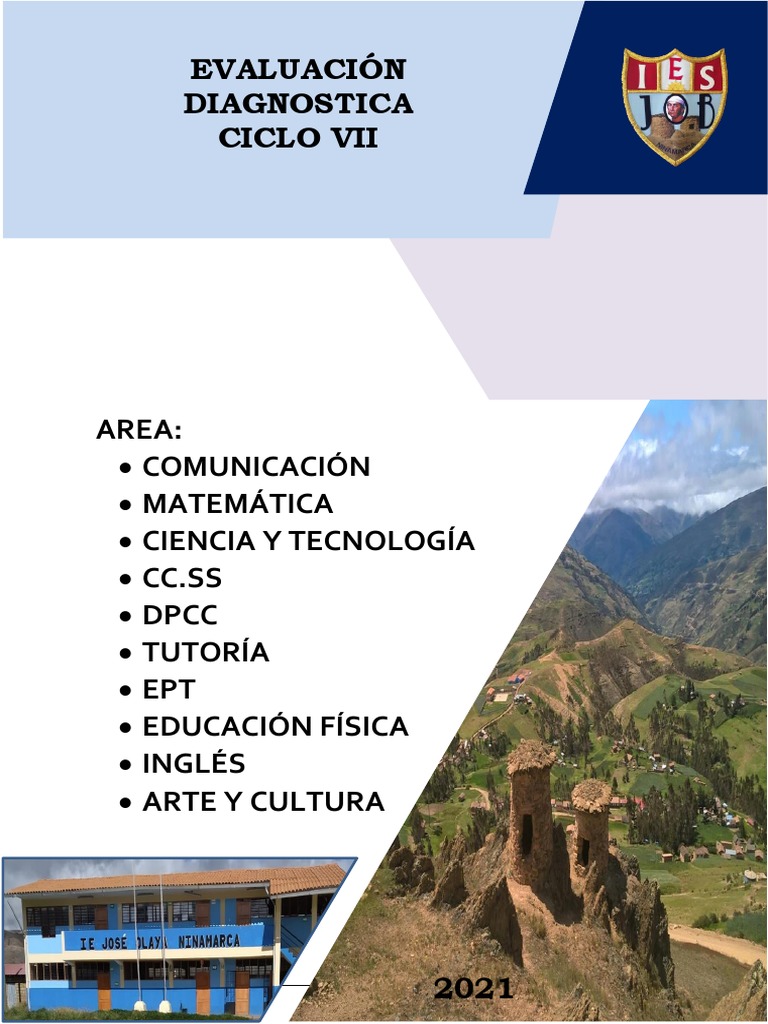 Eval - Diagn - Ciclo VII - 2021 Oficial (1) - CORREGIDO | PDF | Estadísticas | Ligero