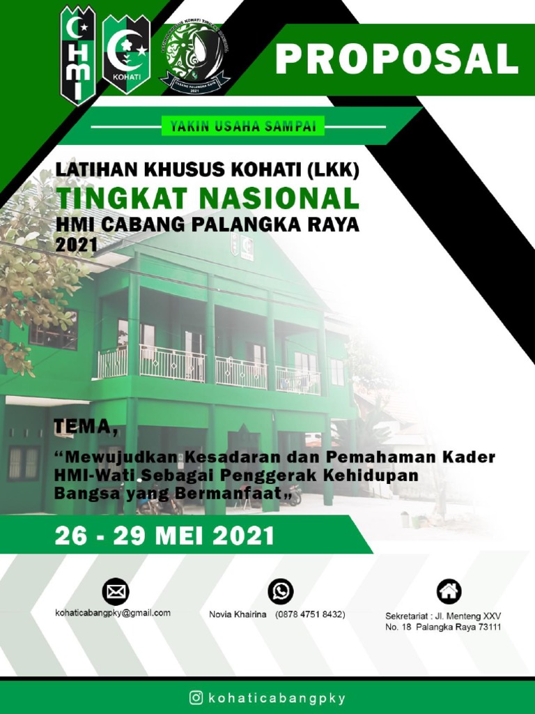 Proposal LKK Tingkat Nasional Hmi Cab. Pky 2021 | PDF