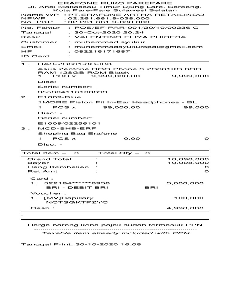Pos Ef-Par-001 20 10 00236 | PDF