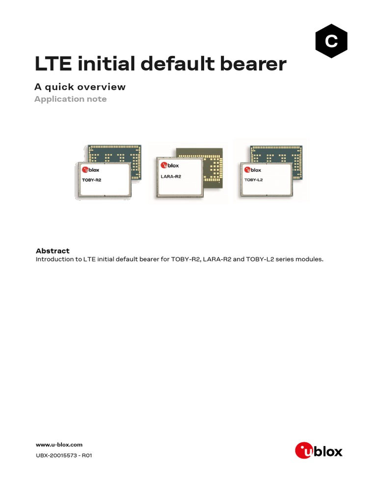 LTE Initial Default Bearer AppNote (UBX 20015573) | PDF | Default (Computer Science) | Ip ...