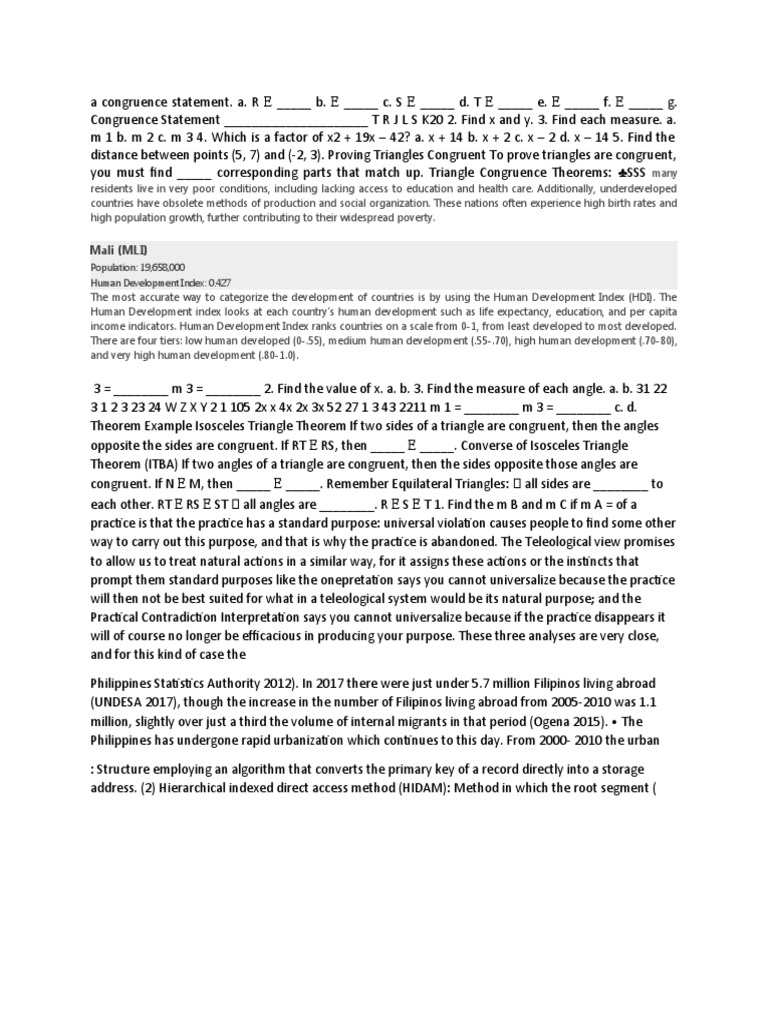 Mali (MLI) : Population: 19,658,000 Human Development Index: 0.427 ...