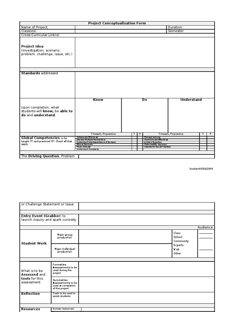 Project Conceptualization Form | PDF | Teaching | Pedagogy