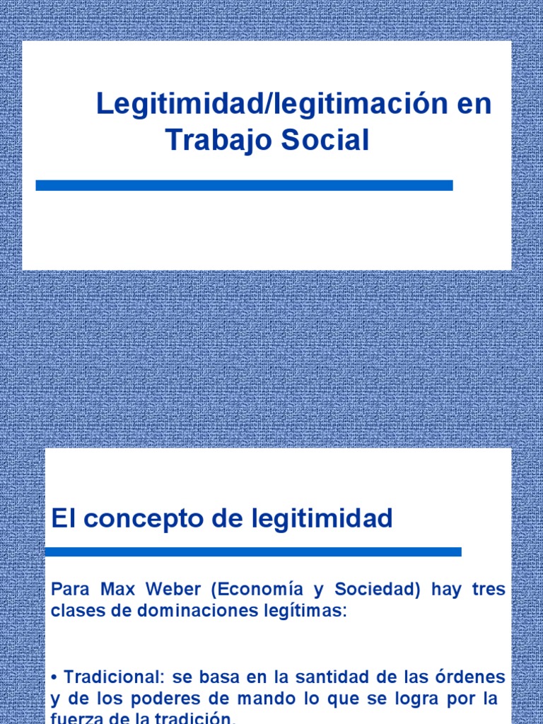 Sobre La Legitimidad | PDF | Legitimidad (política) | Trabajo Social