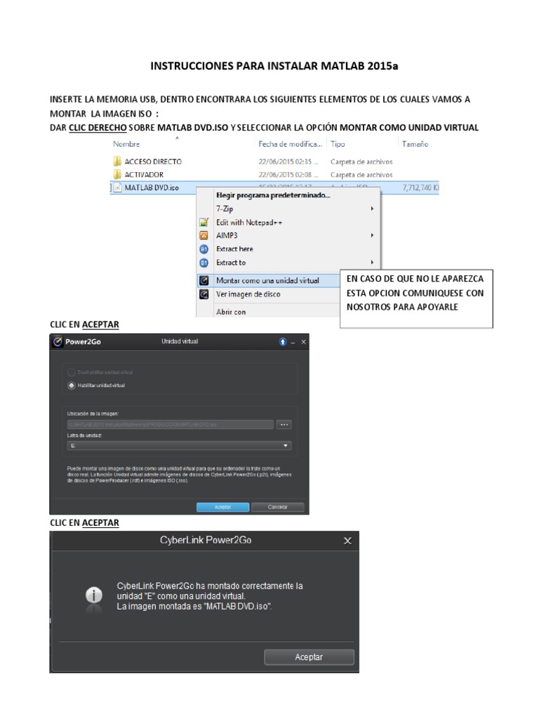 INSTRUCCIONES PARA INSTALAR MATLAB 2015a | PDF | Ventana (informática) | Ciencias de la Computación