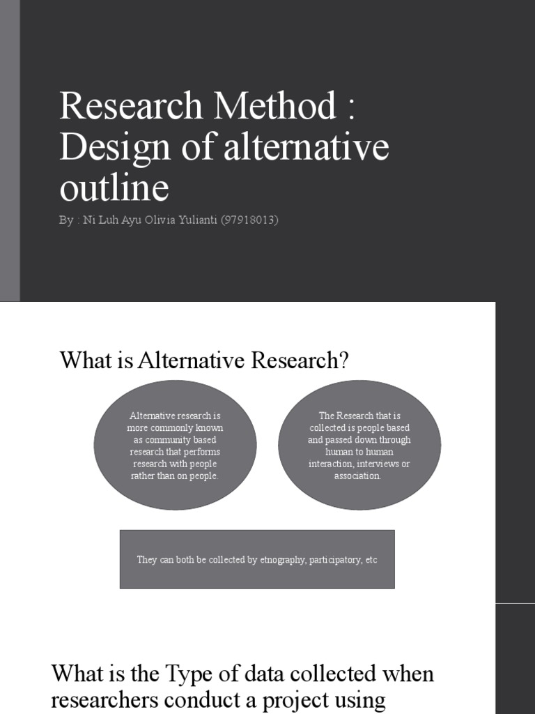 Research Method Alternative Method | PDF