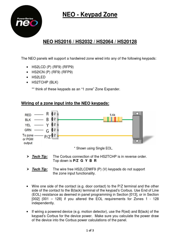 Sept - 2017 - NEO - Keypad Zone Setup | PDF | Computer Engineering | Computing