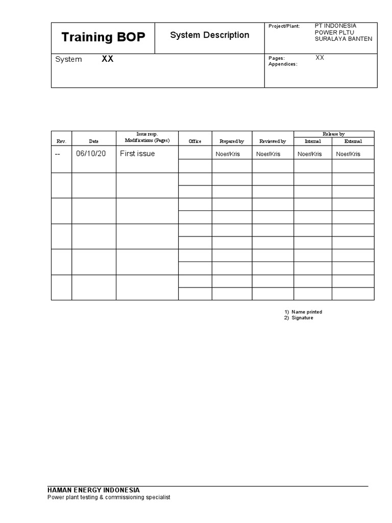 Training BOP: System Description XX | PDF | Sewage Treatment ...