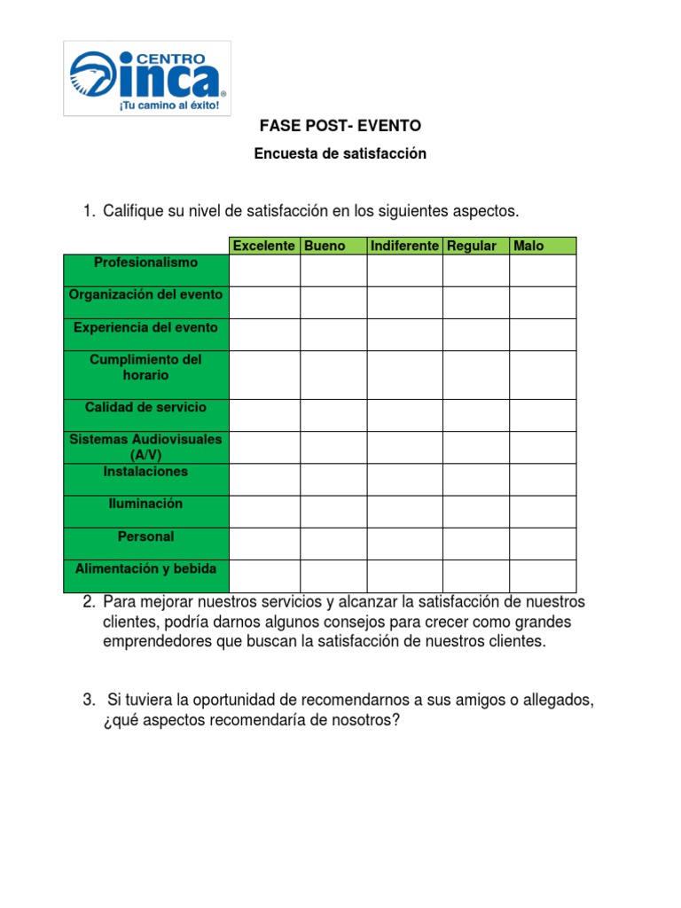Fase Post-Evento | PDF