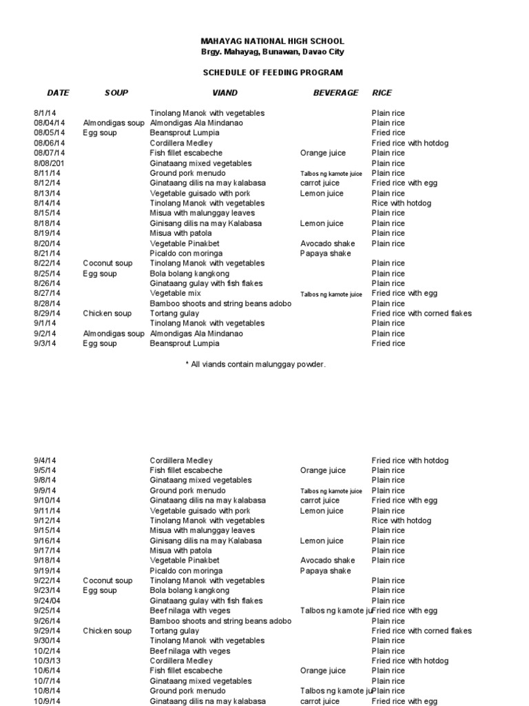 Date Soup Viand Beverage Rice | PDF | Southeast Asian Cuisine | Foods
