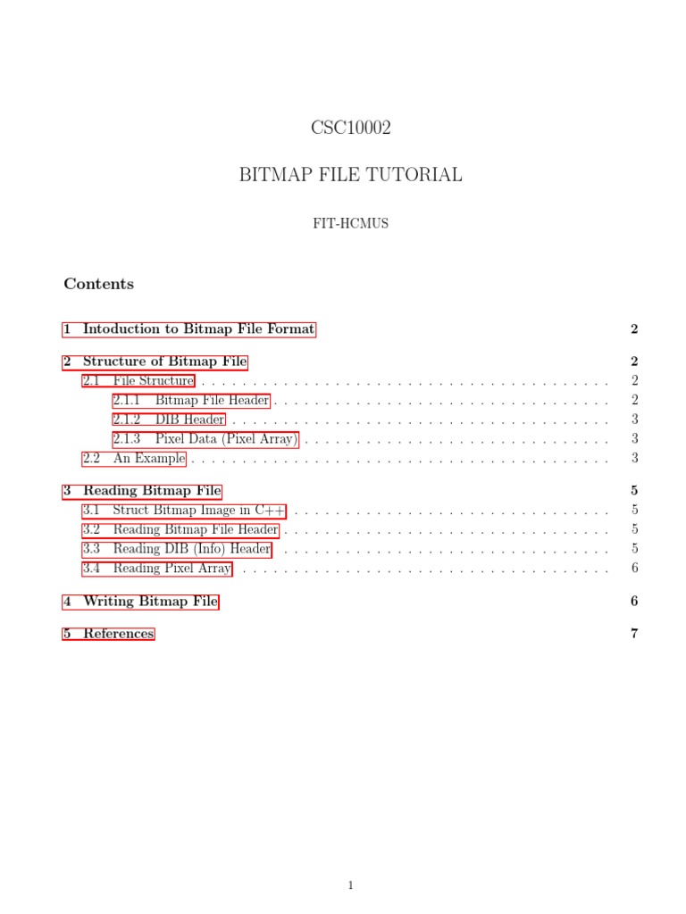 BMP Tutorial | PDF | Multidimensional Signal Processing | Computer File