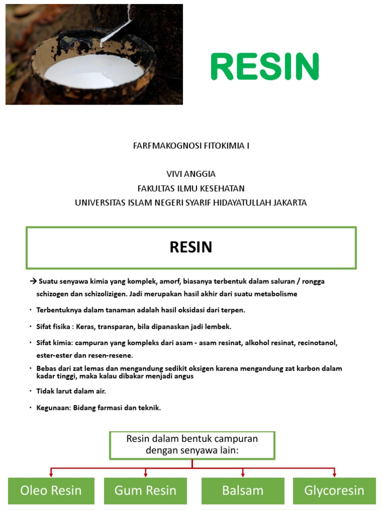 Sifat dan Kegunaan Resin dalam Farmasi | PDF
