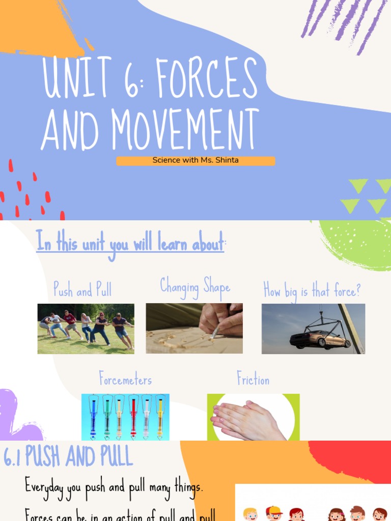 Unit 6 Forces and Movement | PDF | Friction | Force