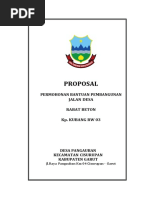 Proposal Perbaikan Jalan Lingkungan RT 08 | PDF